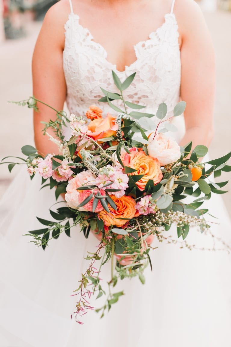 Erinn & Brendan's Dusty Blue & Orange Citrus-Inspired Wedding - Chicago ...
